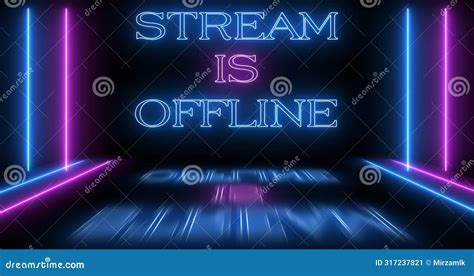 Neon Stream Overlay Mmo Game Menu Space Ui Frame Cartoon Vector