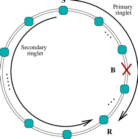 A Generic Rpr Topology With A Source S A Receiver R And A Break Point