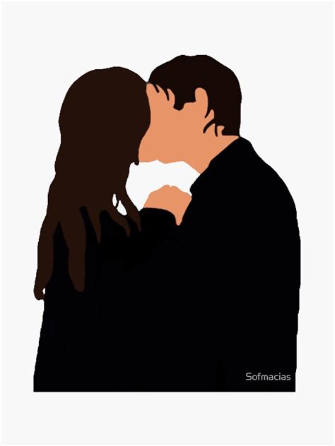 Delena Rain Kiss Sticker For Sale By Sofmacias Redbubble