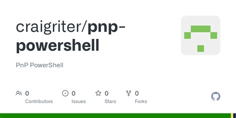 Github Craigriterpnp Powershell Pnp Powershell
