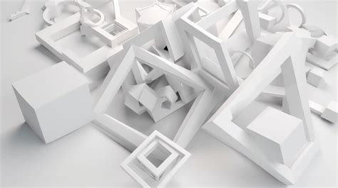 흰색 배경 그림에 3d 기하학적 모양의 공중 보기 3d 패턴 패턴 질감 기하학 패턴 배경 일러스트 및 사진 무료 다운로드