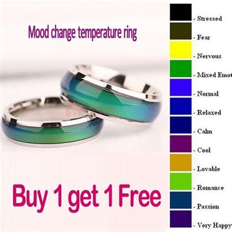 Mood Ring Small Round Copper Plate Crown Colorful Aurora Rainbow