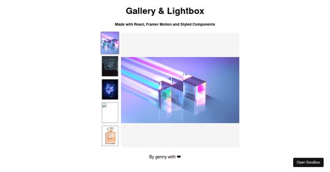 Framer Motion Gallery And Lightbox Codesandbox
