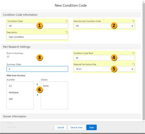 Creating Condition Codes