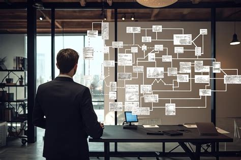 Premium Photo Business Process And Workflow Concept Illustration Generative Ai
