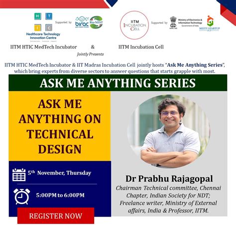 Ask Me Anything Series Dr Prabhu Rajagopal Chairman Technical Committee Chennai Chapter