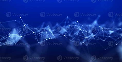 Abstract Blue Digital Background Visualization Of Big Data Network