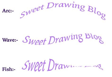 Text Tool Options Create Warped Text 3