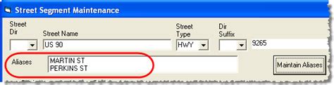 How To Assign An Alias To A Street Segment