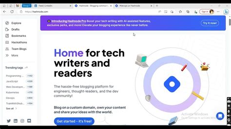How To Start Blogging With Hashnode And Without Domain Or Website Youtube