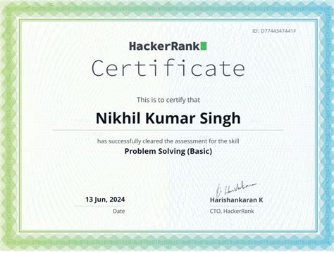 I Earned A Problem Solving Certification Nikhil Kumar Singh Posted On The Topic Linkedin