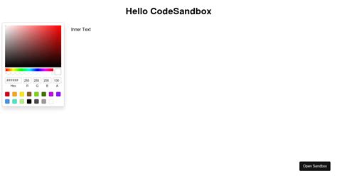 React Color Codesandbox
