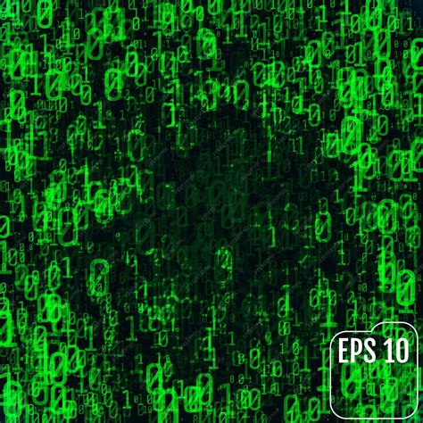 Premium Vector Stream Of Binary Code On Screen Abstract Vector Background Data And Technology