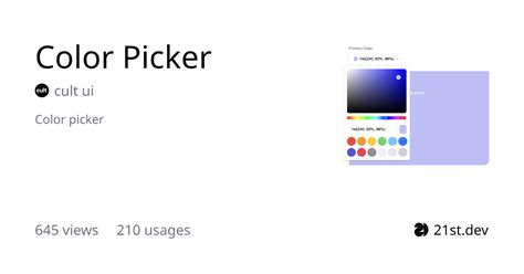 Color Picker 21stdev Discover Share And Craft Ui Components 21stdev
