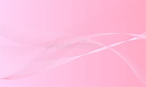Soft Pink Smooth Lines Wave Curves With Smooth Gradient Abstract Background Stock Illustration