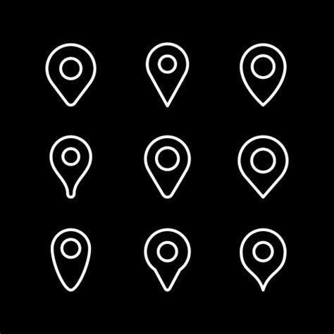 Map Pointer Icons Set Royalty Free Vector Image