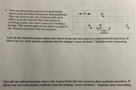 solved 4 two identical point sources are generating waves