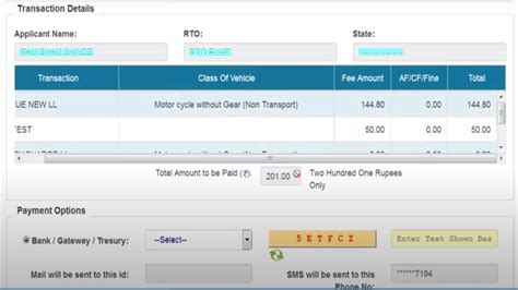 Sarathi Parivahan Online Services Renew Driving License