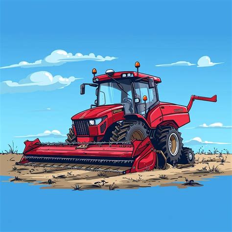 Windrower In Field Icon Cartoon Vector Premium Ai Generated Image