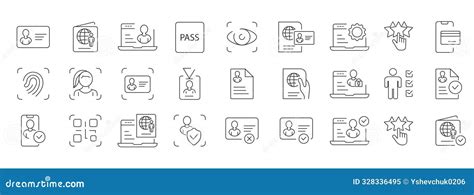 Verification And Authorization Symbols Set Of Simple Icons In