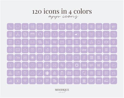 Lavender Ios App Icons Aesthetic 1200 Neutral Purple Iphone Etsy Artofit