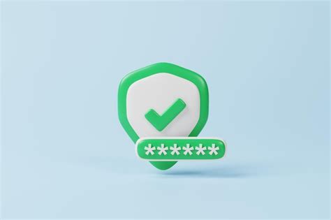 Premium Photo Protection Shield Password Security Icon On Blue