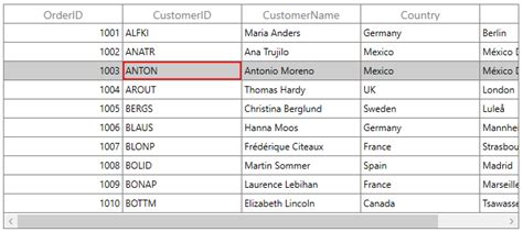 Selection In Wpf Datagrid Control Syncfusion