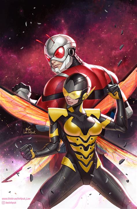 Ant Man Wasp Janet Van Dyne And Hank Pym Marvel Drawn By In Hyuk
