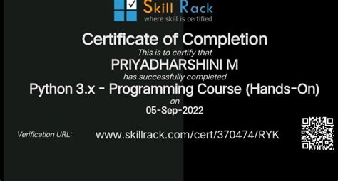 Priyadharshini Priya On Linkedin I Successfully Completed Python Basic