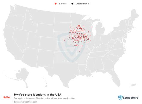 Map Of All 304 Hy Vee Locations In The Us By State