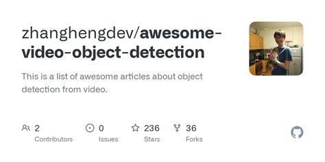 GitHub Zhanghengdev Awesome Video Object Detection This Is A List Of Awesome Articles About