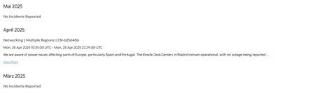 Reports Oracle Cloud Suffered A Six Hour Outage In Europe Yesterday Mainly Affecting Germany