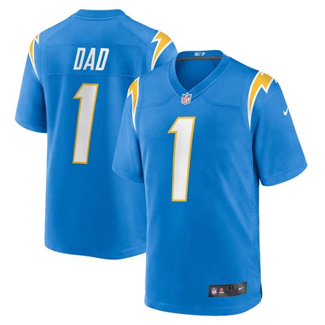 Number 1 Dad Los Angeles Chargers Jersey Powder Blue Ivksport