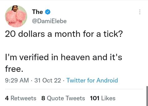 I Am Verified In Heaven And Its Free Filmmaker Dami Elebe Reacts To Twitter Verification