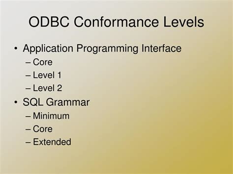 ppt odbc ole db and ado introduction powerpoint presentation free