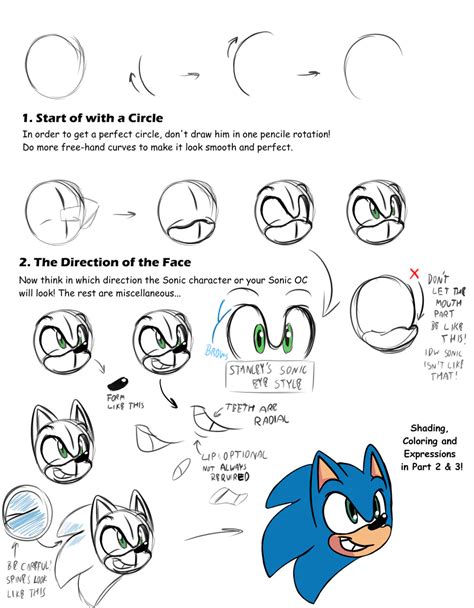 How To Draw Sonic Archie Style