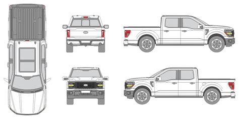 Ford F 150 2024 Crew Cab Short Bed Vehicle Templates Unleashed