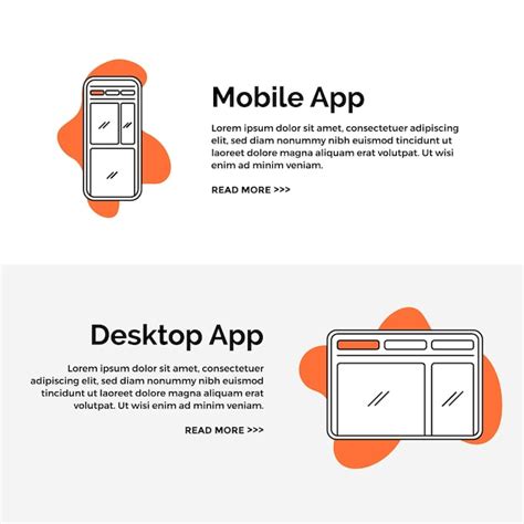 Premium Vector Illustration Layout Application In Mobile And Desktop Gadget Template