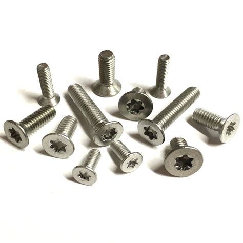 M4 X 6mm Torx Countersunk Screws Iso 14581 A2 Stainless Steel
