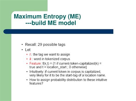 Ppt Exploiting Diverse Knowledge Source Via Maximum Entropy In Name