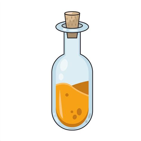 Orange Herb In A Colored Bottle Vector 12743675 Vector Art At Vecteezy