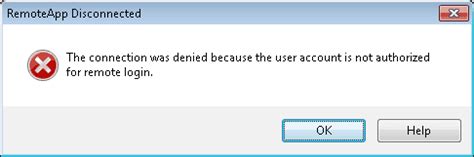 Terminal Server Connection Was Denied Not Authorized For Remote Login Https
