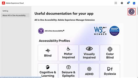 Adobe Experience Manager Web Accessibility Widget Installation