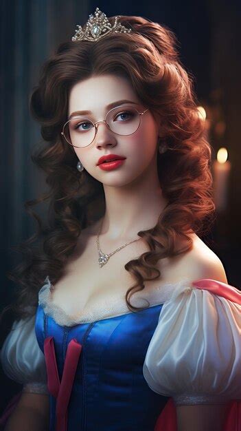 Premium Ai Image Beautiful Princess Wearing Glasses With Medieval