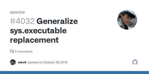 Generalize Sys Executable Replacement Issue Pypa Pip GitHub