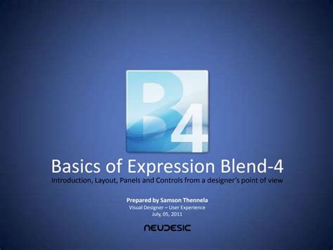 basics of expression blend4 ppt