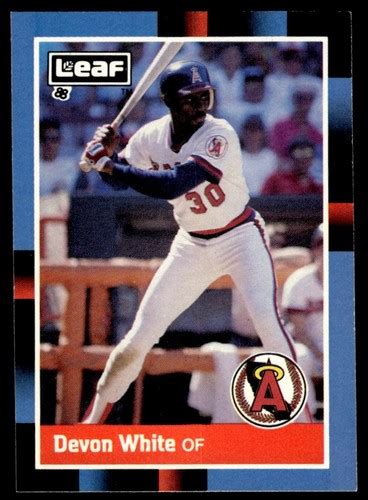 1988 Leaf Devon White 127 California Angels 3590 Ebay