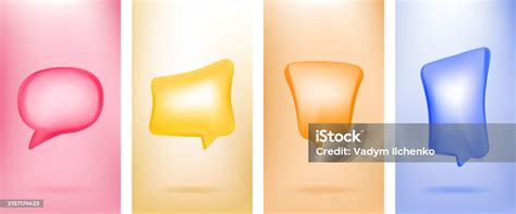 벡터 일러스트 레이 션입니다 3d 미니멀리스트 배너 세트입니다 견적 프레임 빈 템플릿입니다 격리된 텍스트 상자입니다 인용 빈 말풍선 색상 배경입니다 단순한 모양 전단지