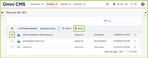 Recycling Deleting And Restoring Files General Website Information