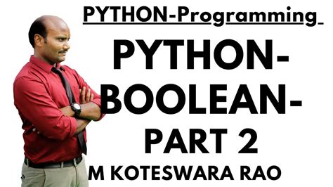 B Python Boolean Part YouTube